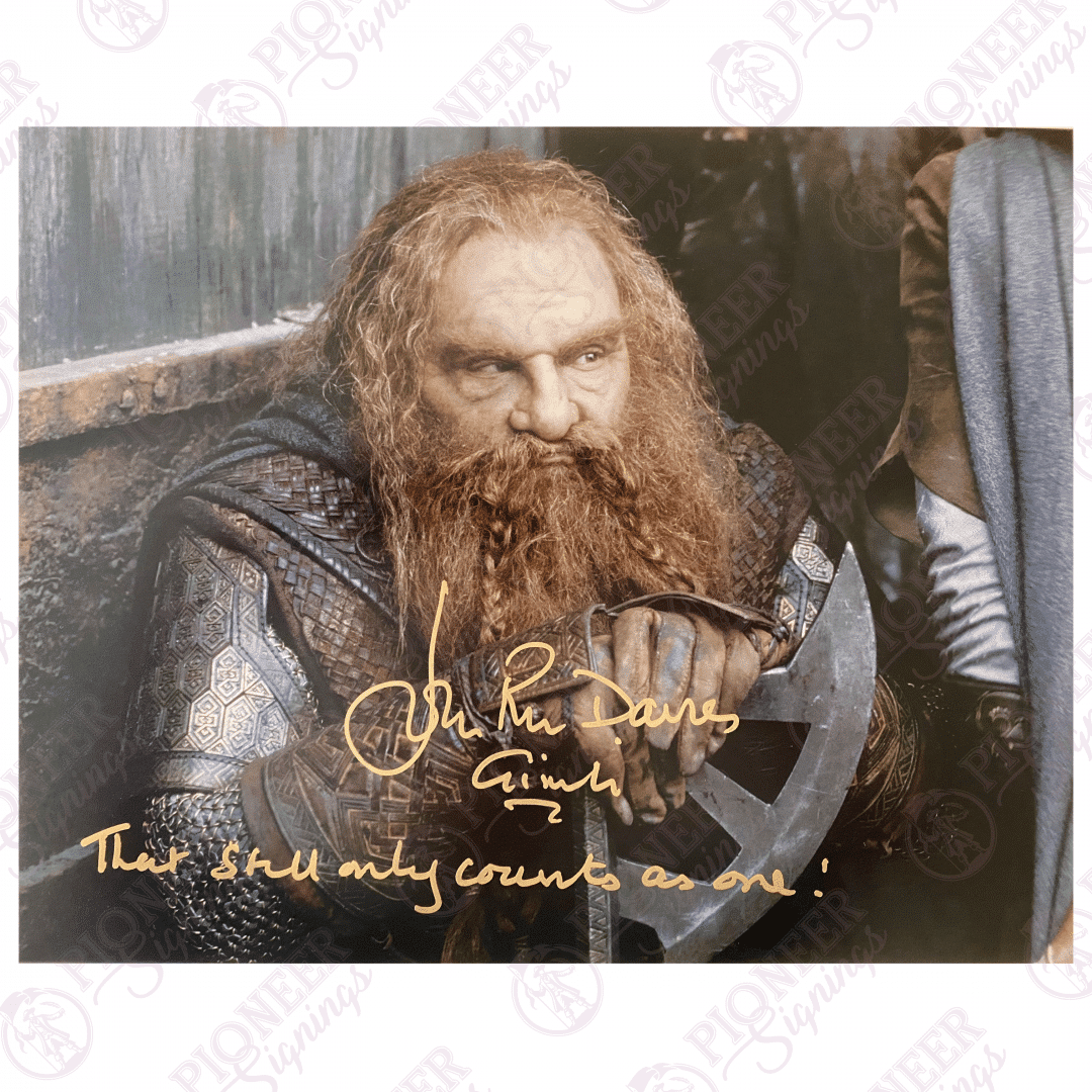 Lord of the Rings: Gimli 11" x 14" Print Signed by John Rhys-Davies ...