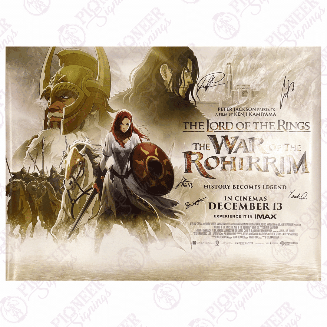 LotR: War of the Rohirrim Original Multi Signed DS Quad Poster